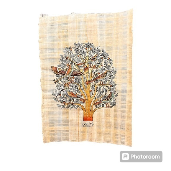 Art | Ancient Egyptian Papyrus Paper Acacia Tree Of Life Painting Wall ...